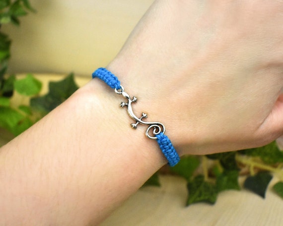 Gecko Lizard Bracelet Adjustable Hemp Jewelry Lizard | Etsy