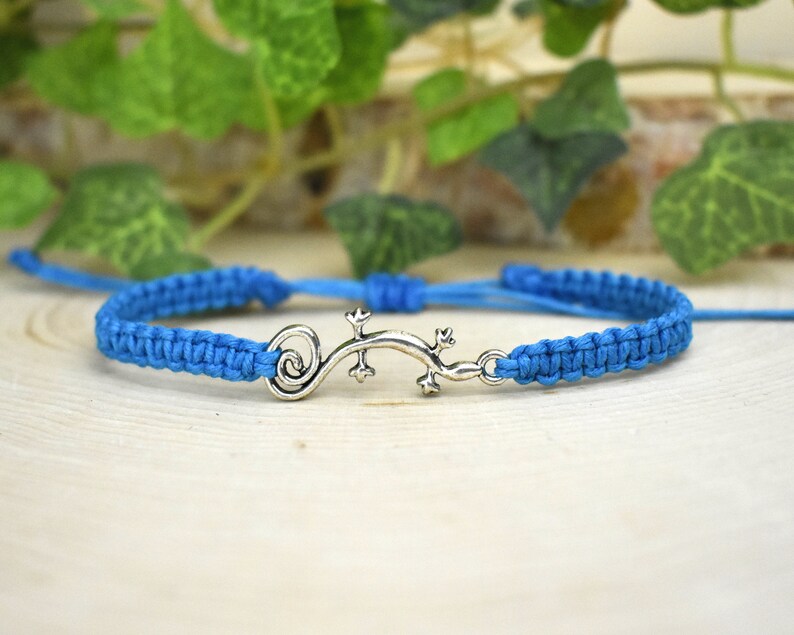 Gecko Lizard Bracelet Adjustable Hemp Jewelry Lizard | Etsy