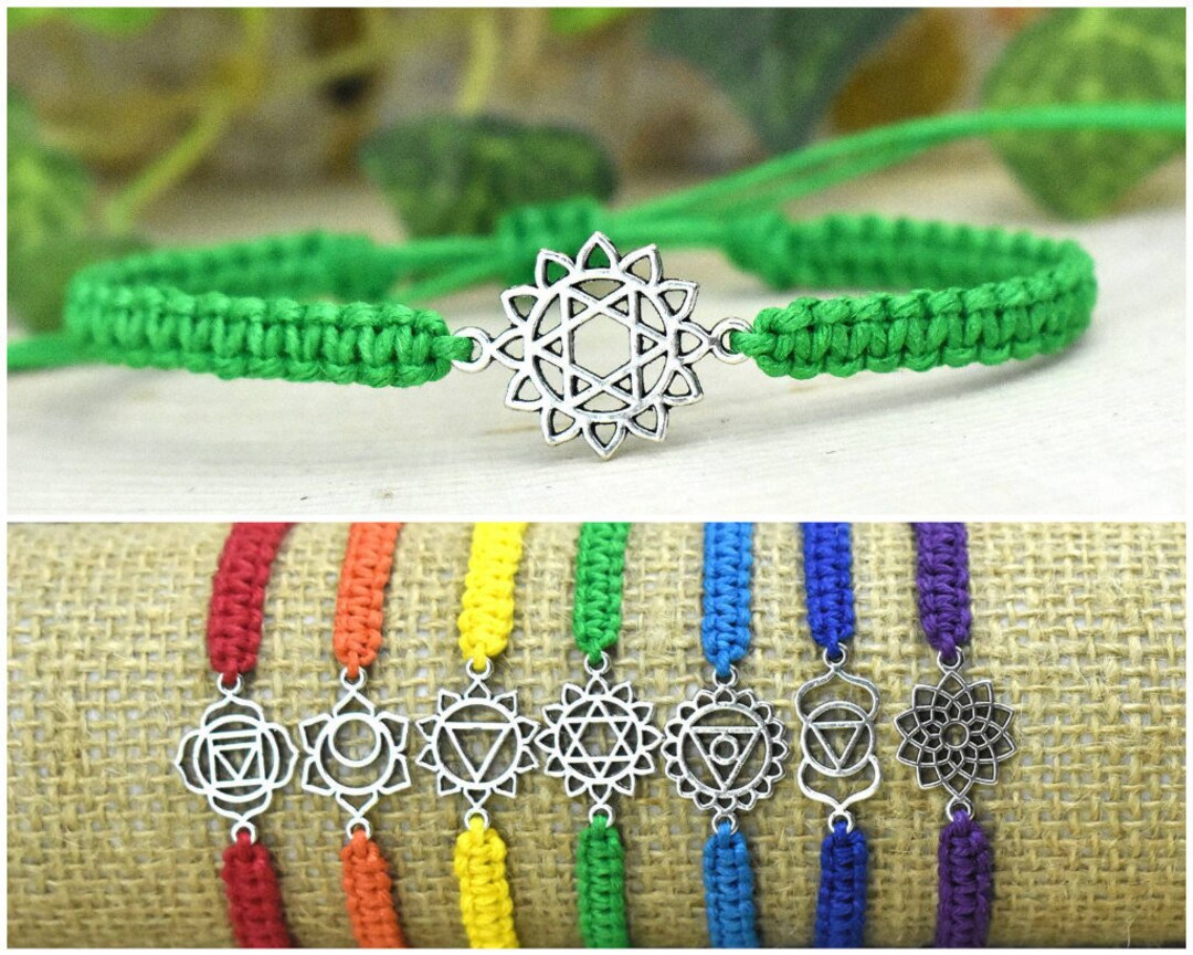 Chakra Bracelets for Men or Women - Chakra Bracelet Set - Adjustable ...