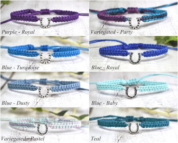Horseshoe Bracelet - Adjustable Hemp Good Luck Jewelry for Horseshoe Bracelet - Adjustable Hemp Good Luck Jewelry for