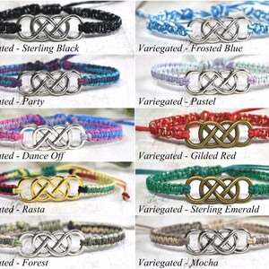 Double Infinity Bracelet - Celtic Knot Jewelry - Adjustable Hemp Irish ...