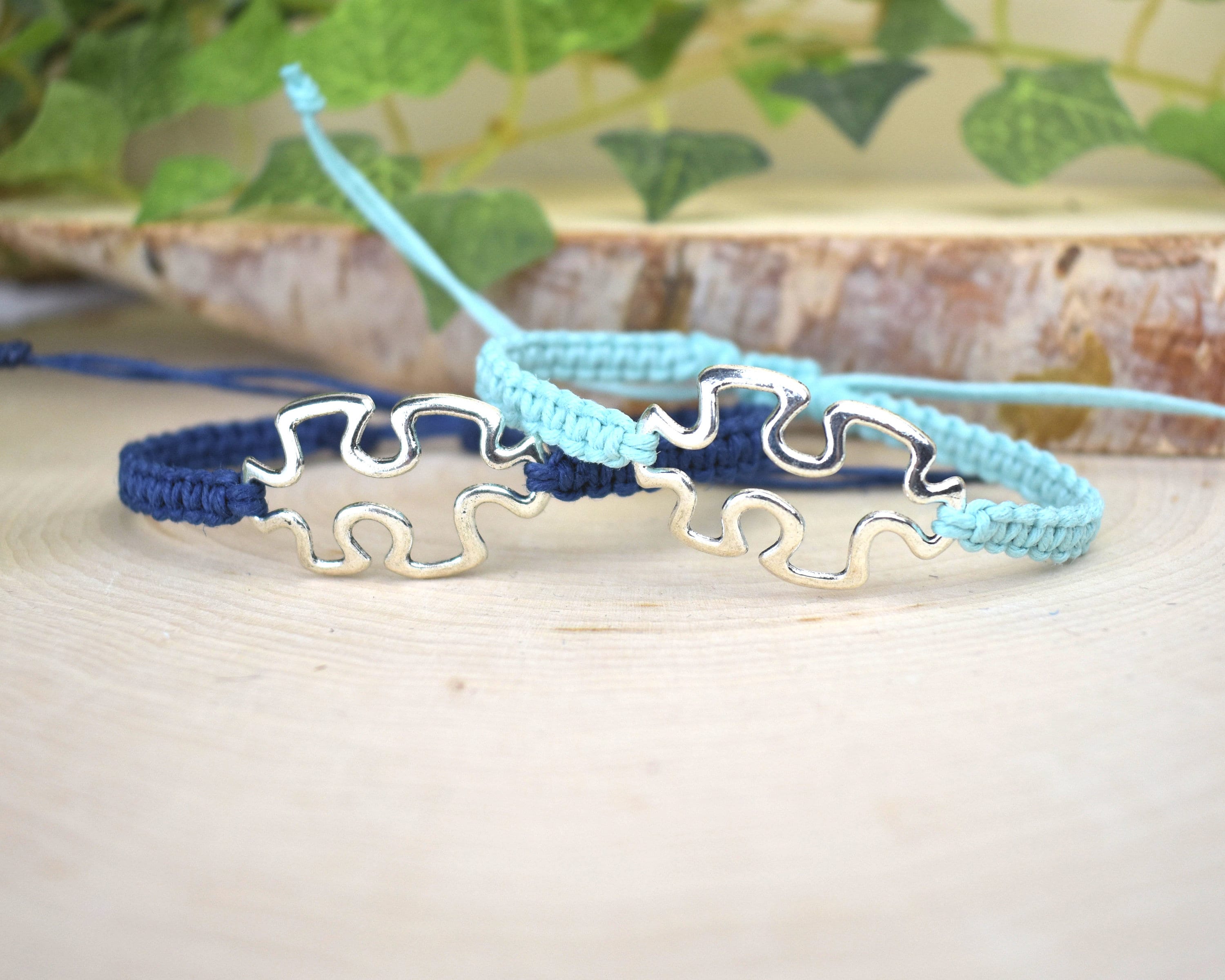 Puzzle Piece Bracelet Set for Couples or Friends Matching | Etsy