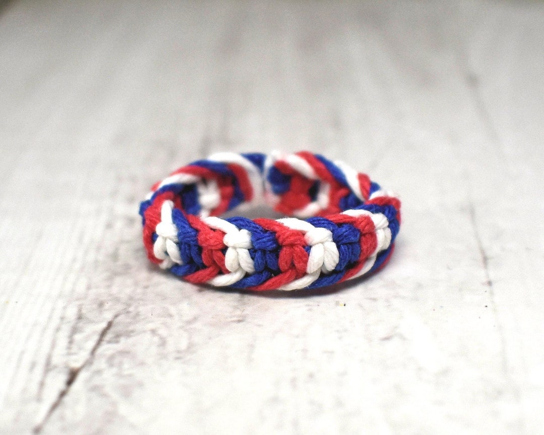 Custom Triple Striped Hemp Ring Band for Men or Women: 3 Color ...