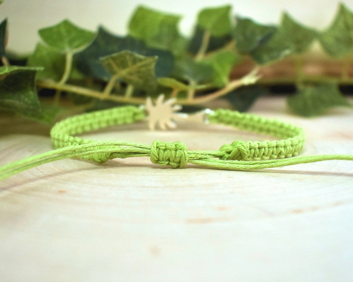 Palm Tree Bracelet - Adjustable Hemp Jewelry for Men or Women ...