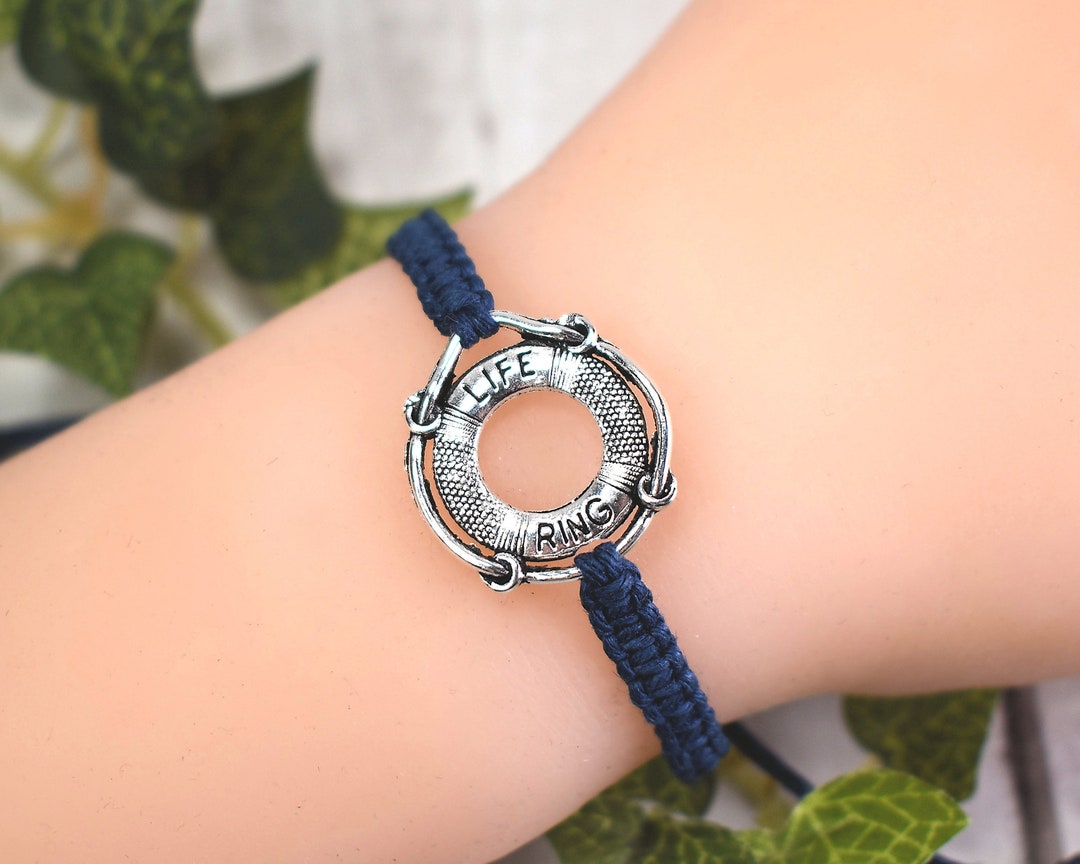 Life Saver Bracelet - Life Ring Preserver - Jewelry Gift for Life Guard ...