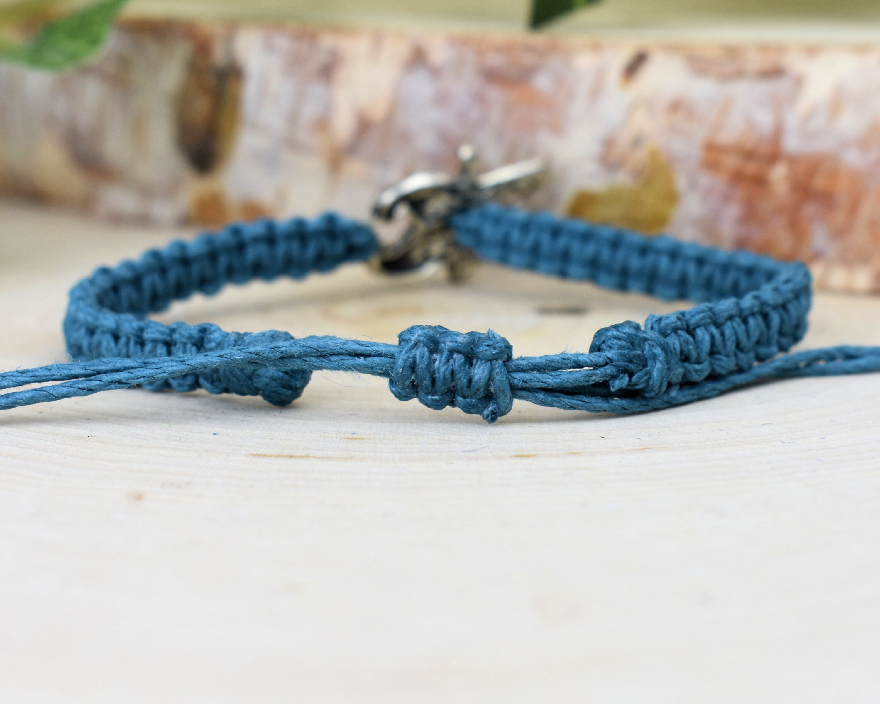 Parakeet Bracelet Adjustable Hemp Bracelet Silver Tropical - Etsy