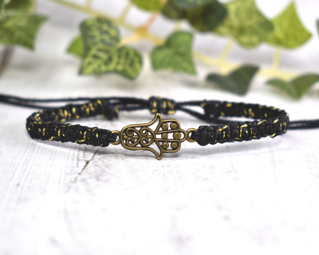 Hamsa Hand Protection Bracelet for Men or Women - Hand of Fatima ...