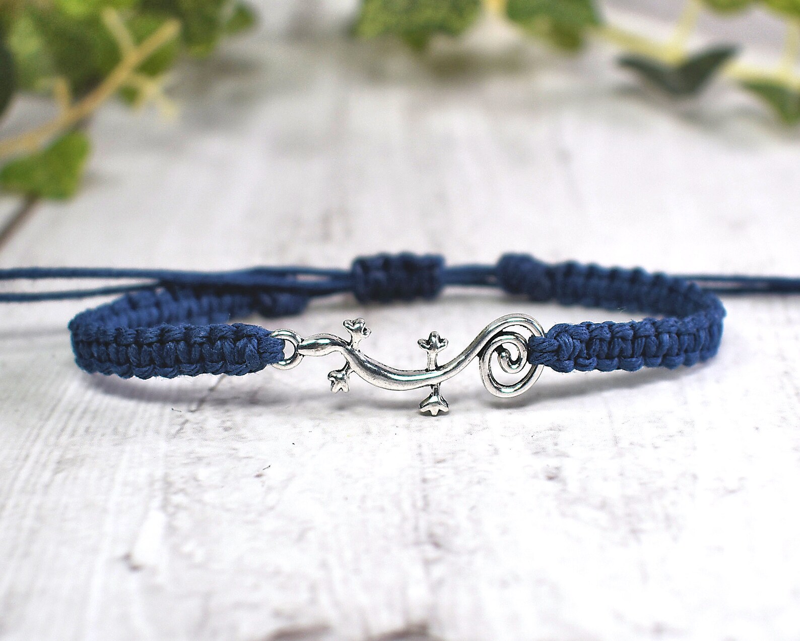 Gecko Lizard Bracelet - Adjustable Hemp Jewelry - Lizard Jewelry Gift ...