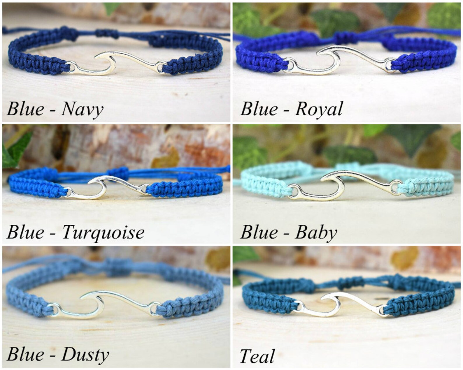 Ocean Wave Bracelet Adjustable Surfer Ocean Jewelry Beach | Etsy