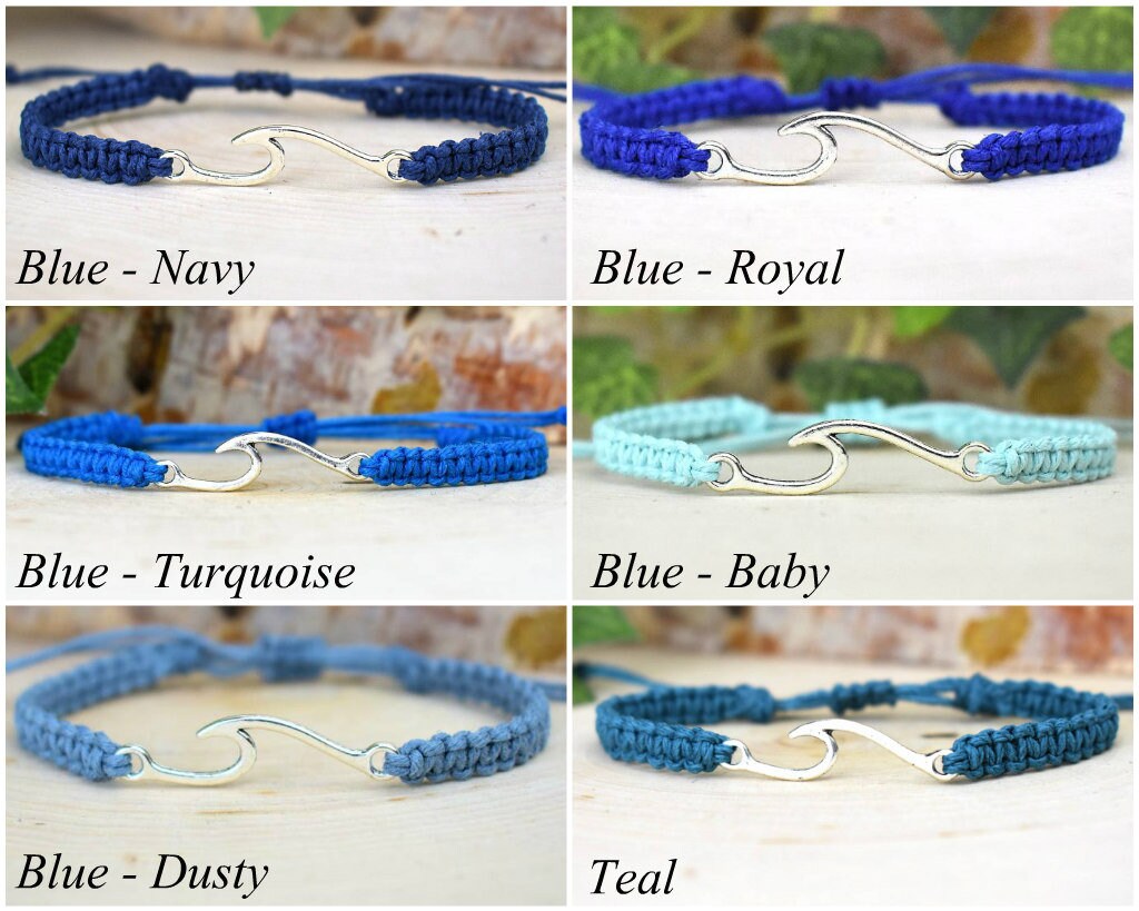 Ocean Wave Bracelet Adjustable Surfer Ocean Jewelry Beach | Etsy