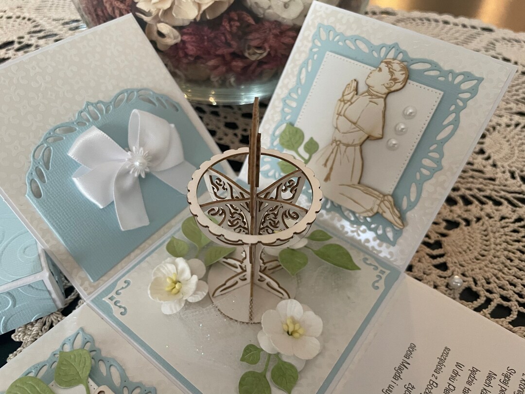 Handmade First Holy Communion Exploding Box Card - Etsy