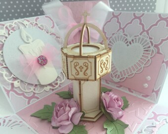Exploding Box. Angel for Christening Baptism. Box Card Money - Etsy