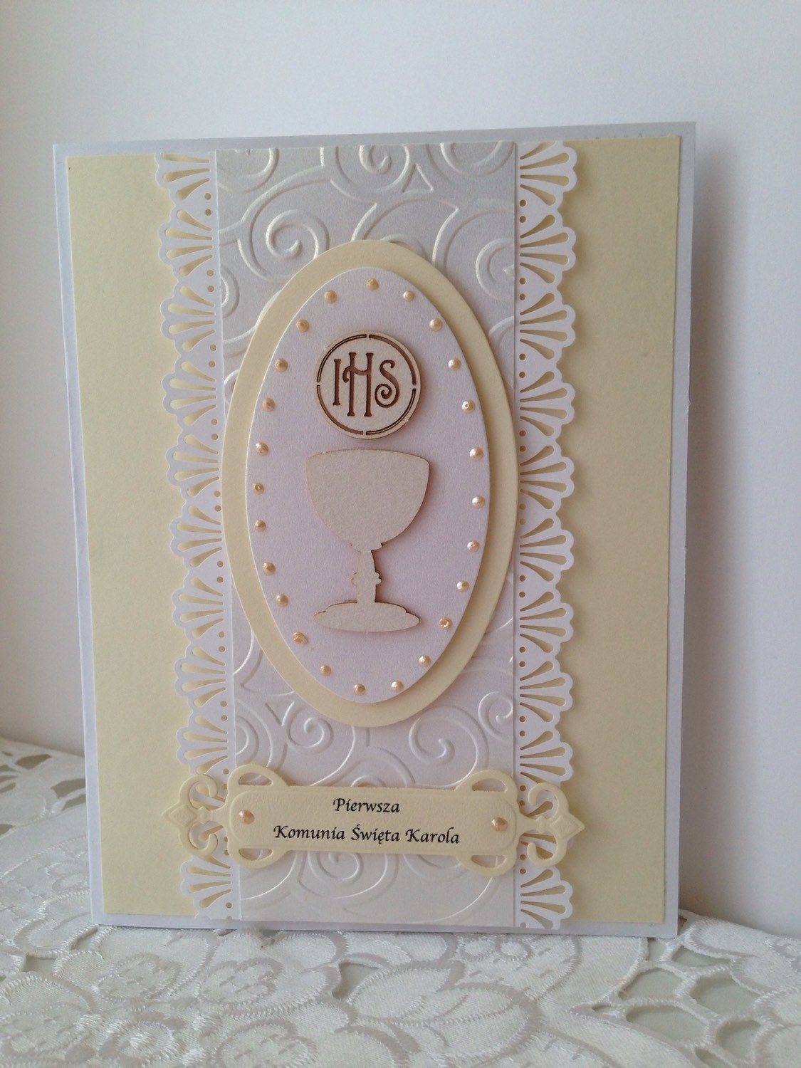 Handmade First Holy Communion Card - Etsy