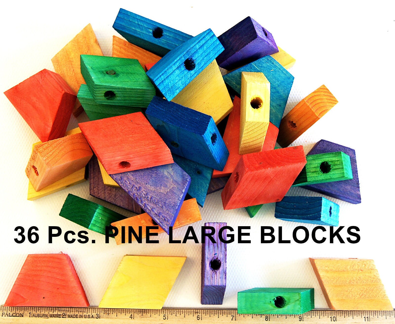 36 Large Colored Wood Wood Blocks Parrot Bird Parts - Etsy