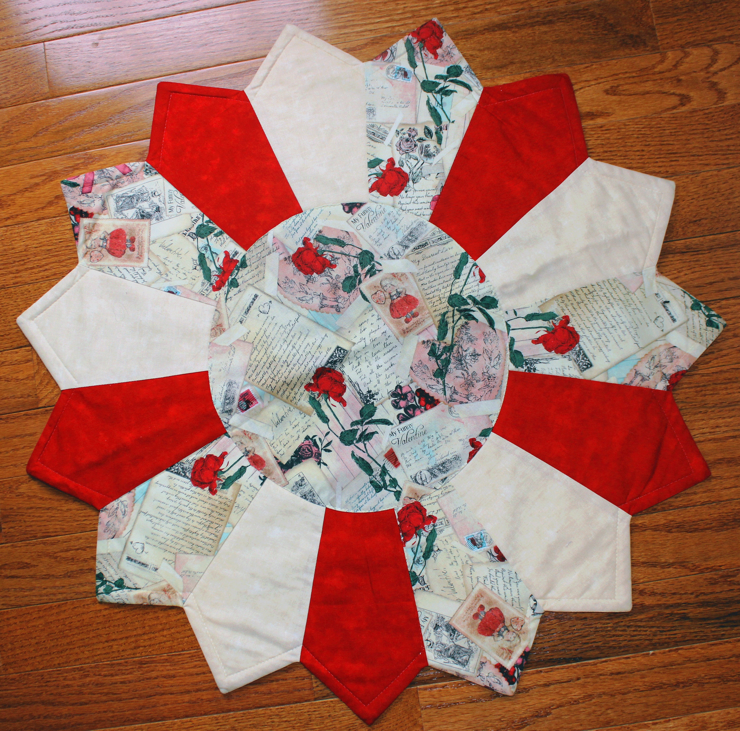 Large Quilted Centerpiece ,table Topper, Candle Mat, Trivet, Home Decor ...