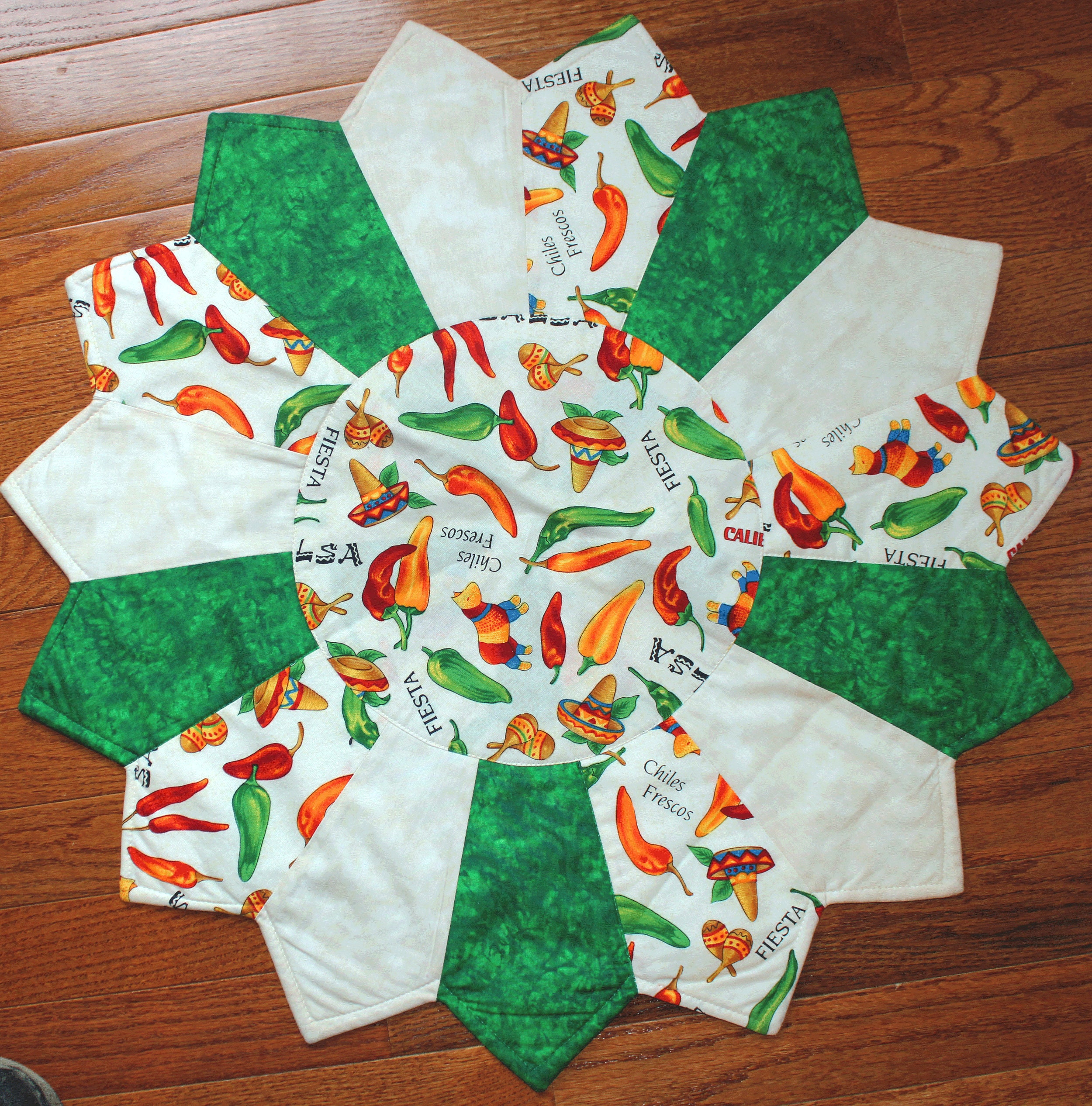 Large Quilted Centerpiece ,table Topper, Candle Mat, Trivet, Home Decor ...