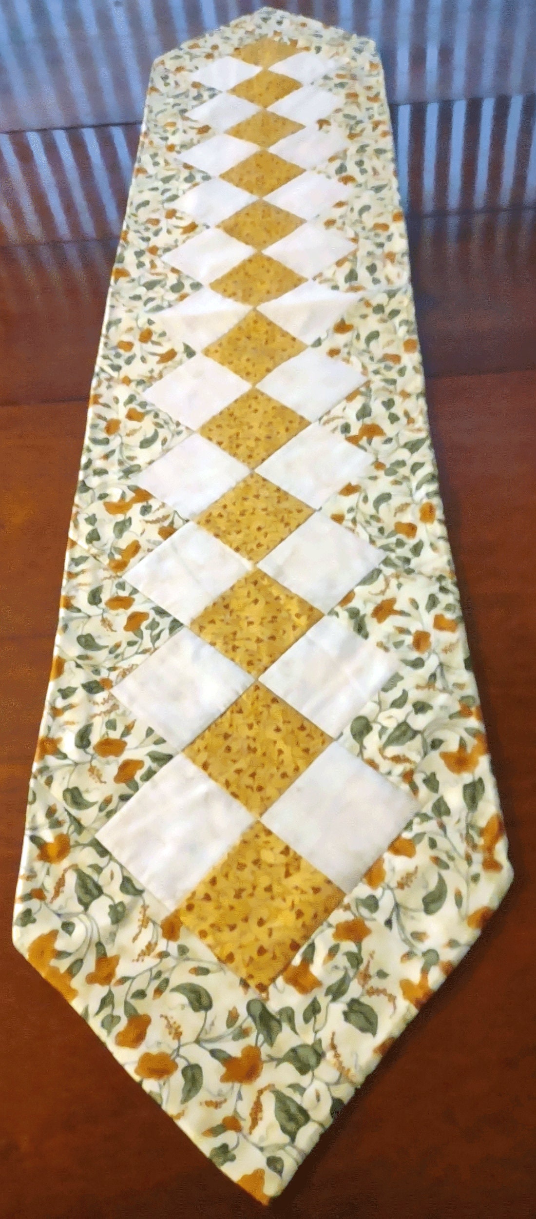 Long Quilted Table Runner, Table Topper, Home Decor, Table Runner ...