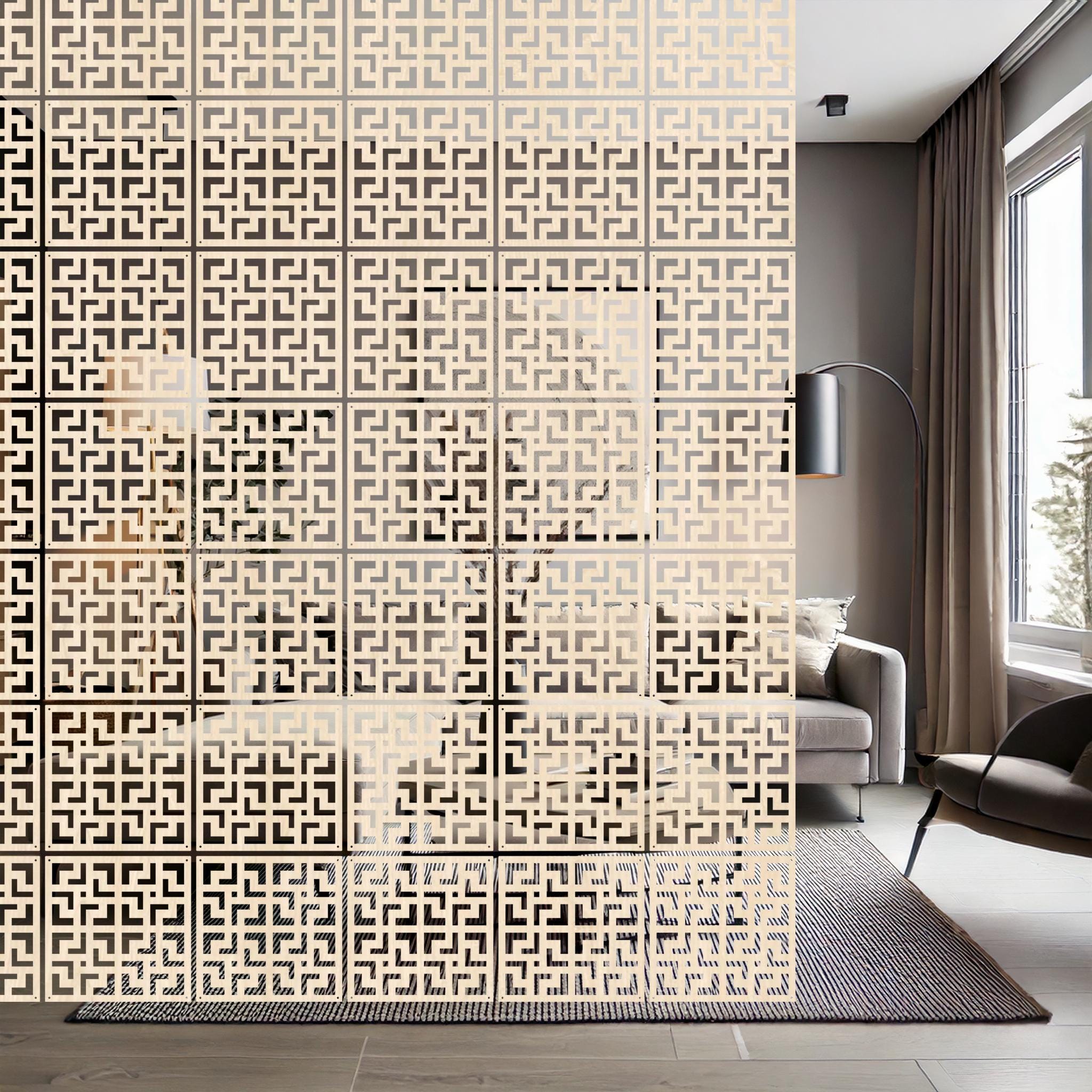 Hanging Room Divider | Room Screen | Wood Partition Panels | Decorative ...