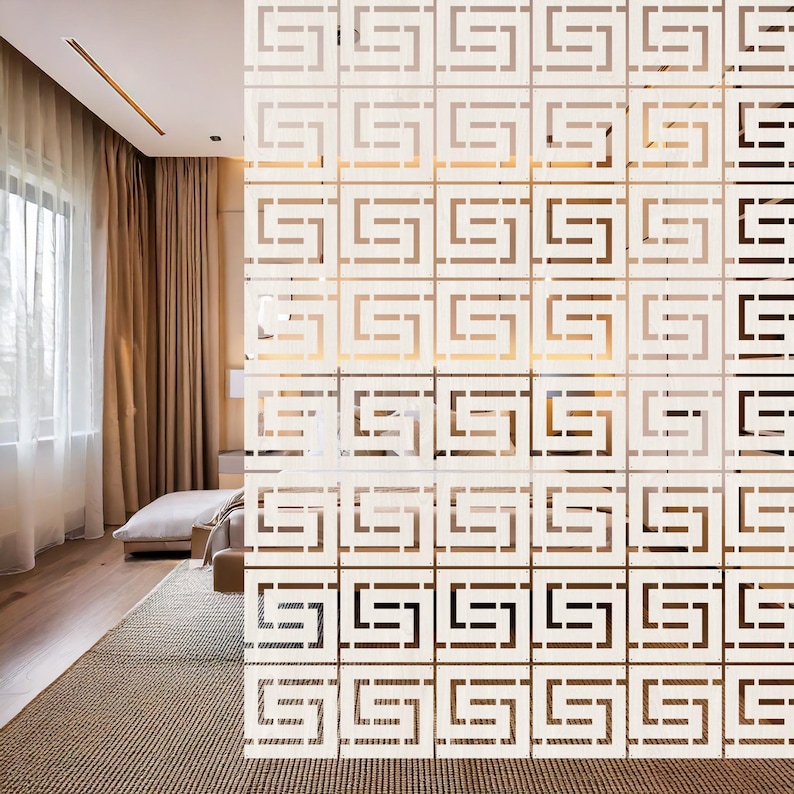 Wood Room Divider Panels, Living Room Dividers, Hanging Divider, Design ...