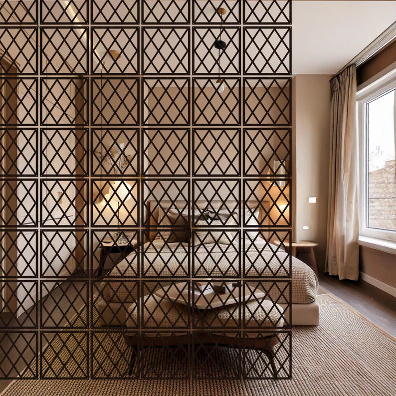 Wood Partition Panels, Modular Room Divider, Hanging Privacy Screen ...