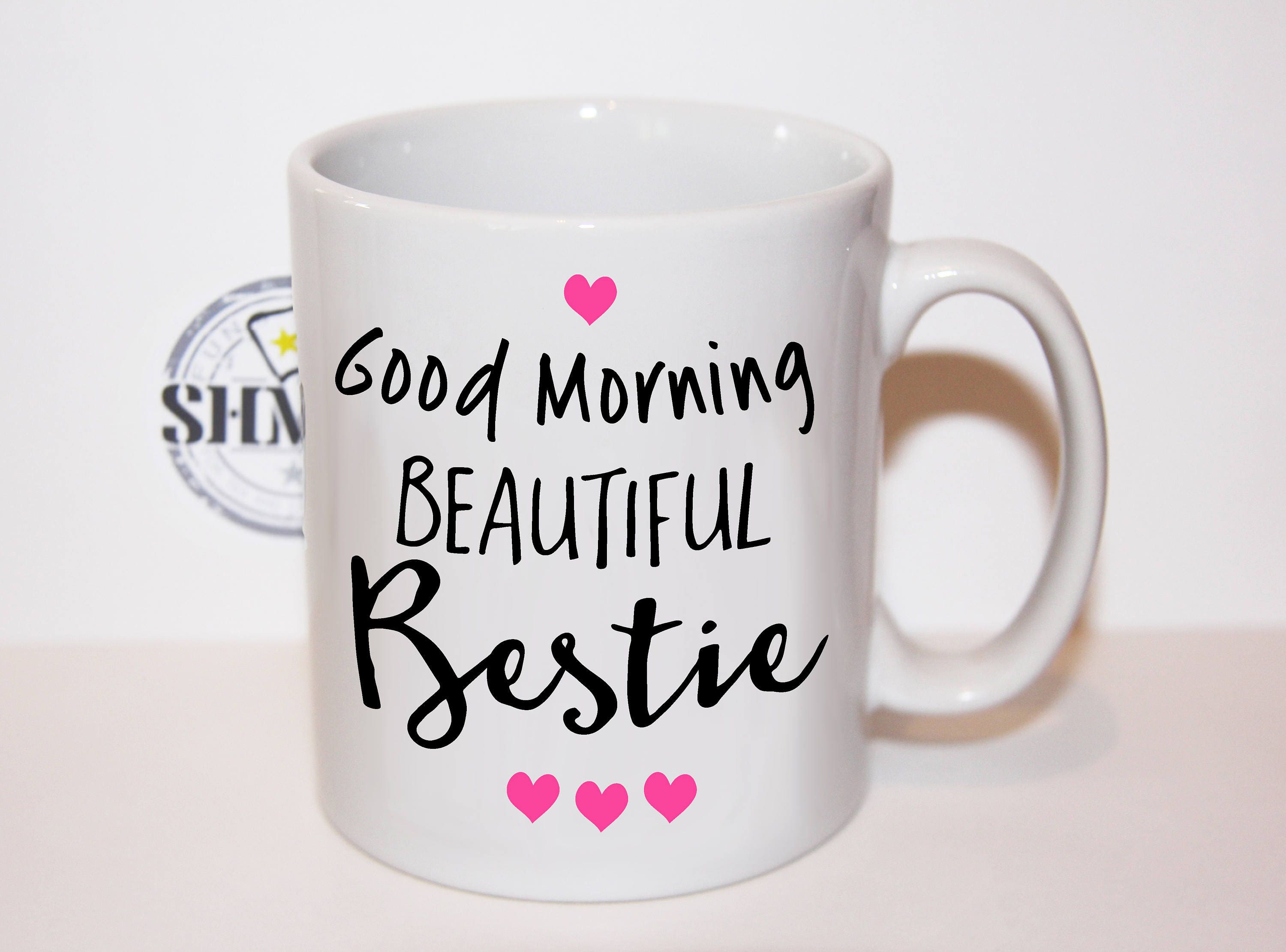 Shmug Personalised Fun Mug Good Morning Bestie Best Friends BFF ...