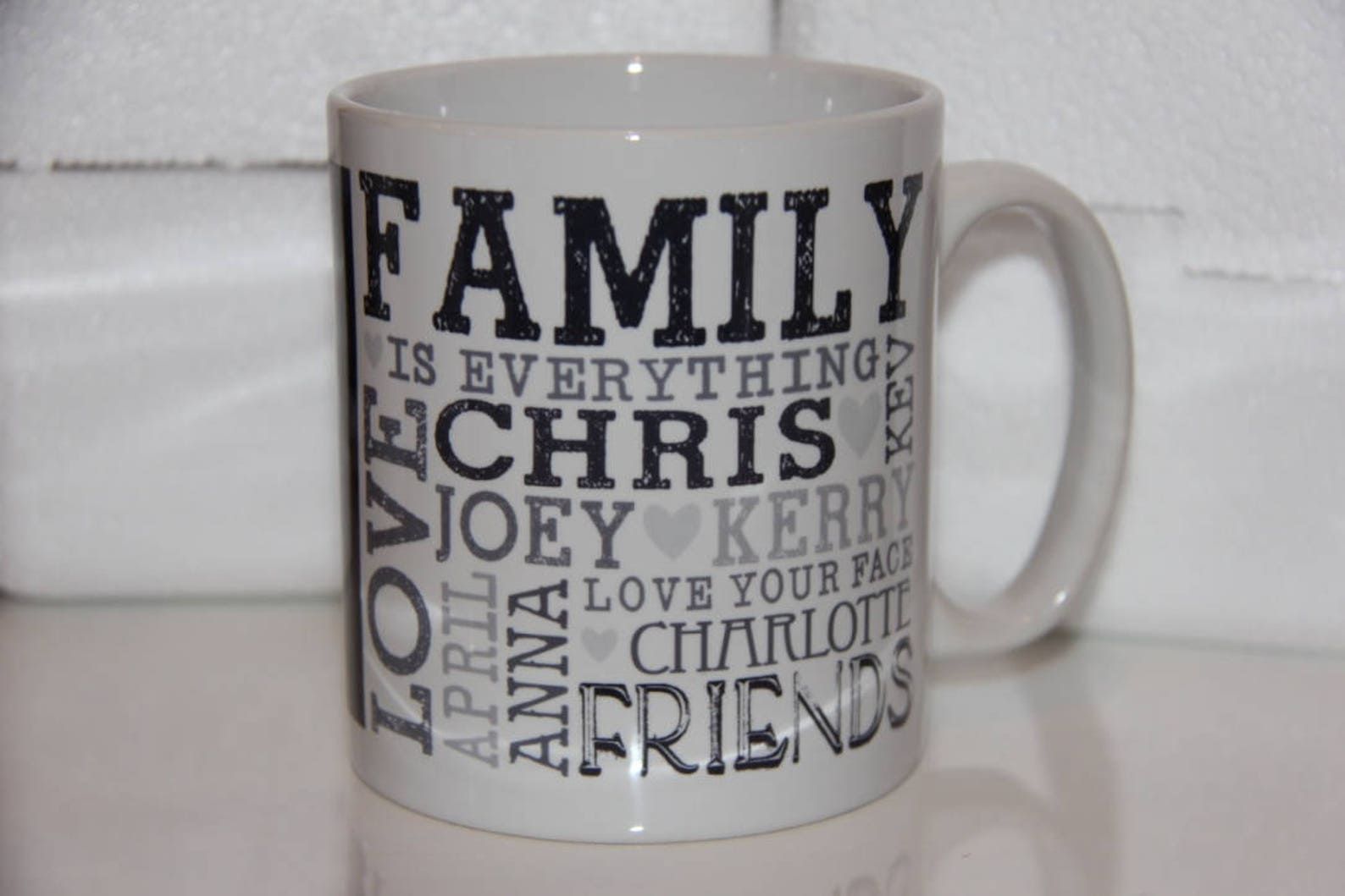 Shmug Personalised 'wrap Around Word Mug' Your Mug | Etsy