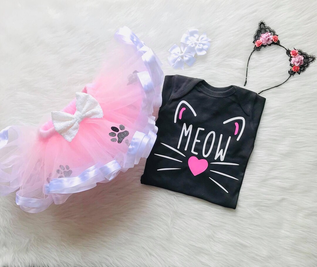 Kitten Kitty Cat 1st First Birthday Tutu Outfit, Cat Kitten Tutu ...
