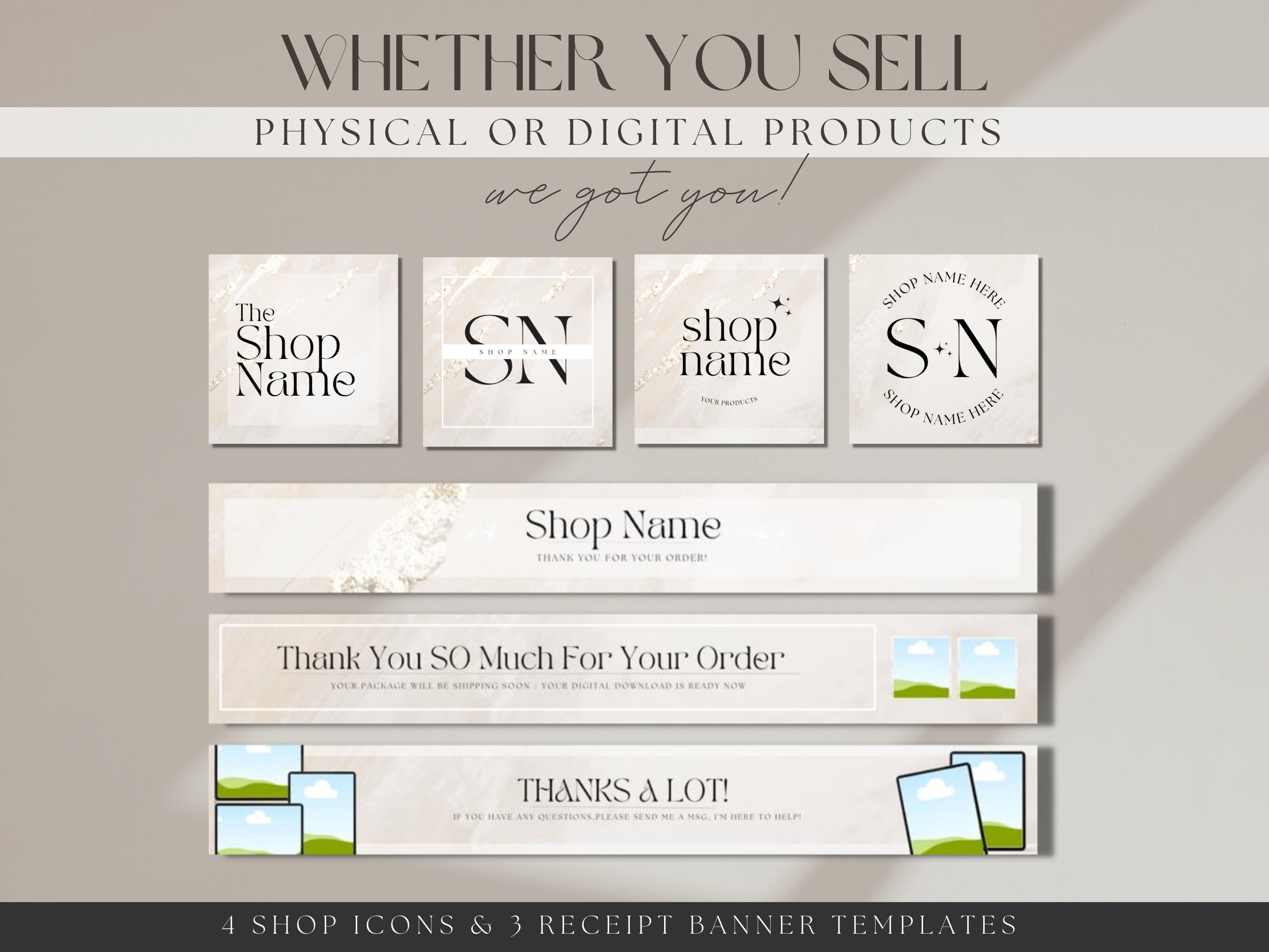 Etsy Shop Kit Aesthetic Easy Branding Etsy Store Setup 53 Canva ...