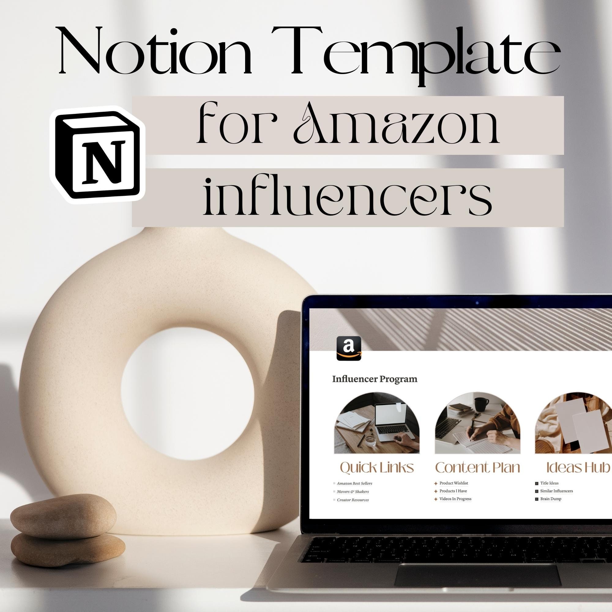 Notion Template: Amazon Influencer Suite Strategic UGC Content Planner, Goal Setting, Wishlists ...