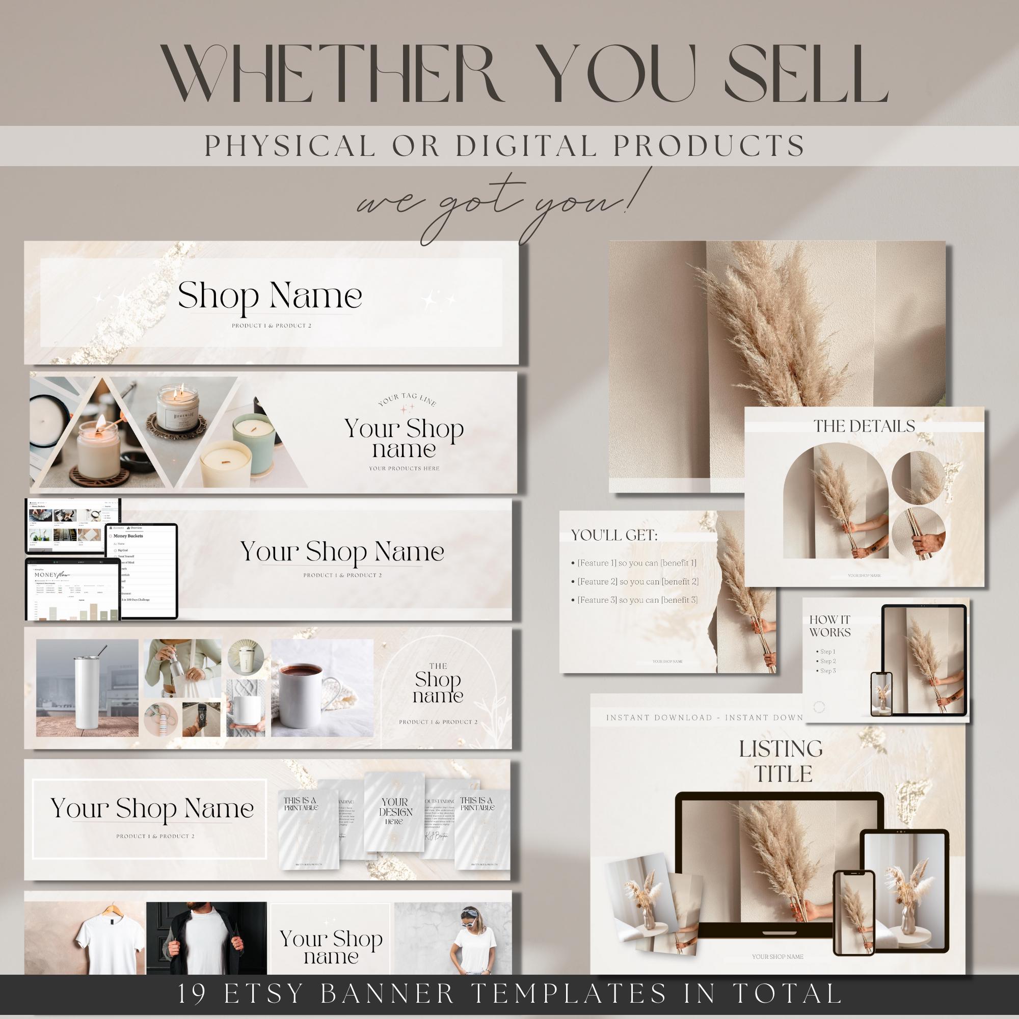 Etsy Shop Kit Aesthetic - Easy Branding Etsy Store Setup - 53 Canva ...