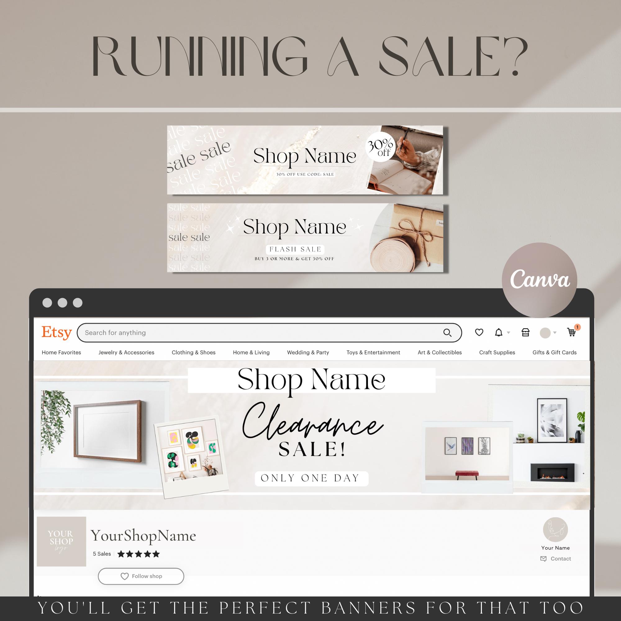 Etsy Shop Kit Aesthetic - Easy Branding Etsy Store Setup - 53 Canva ...