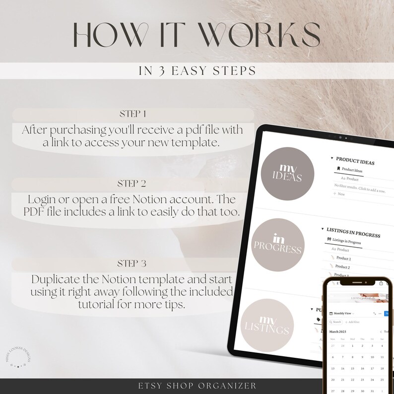 Small Business Notion Template: Product Description Template, Etsy SEO ...