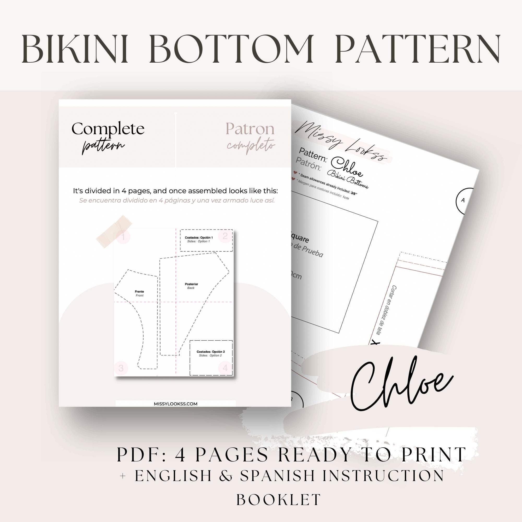 Bikini Pattern PDF - Cute & Sexy Swim Bottoms (instant Download ...