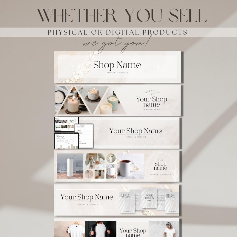 Etsy Shop Banner Mockup Cards - Canva Templates for a Perfect Etsy ...