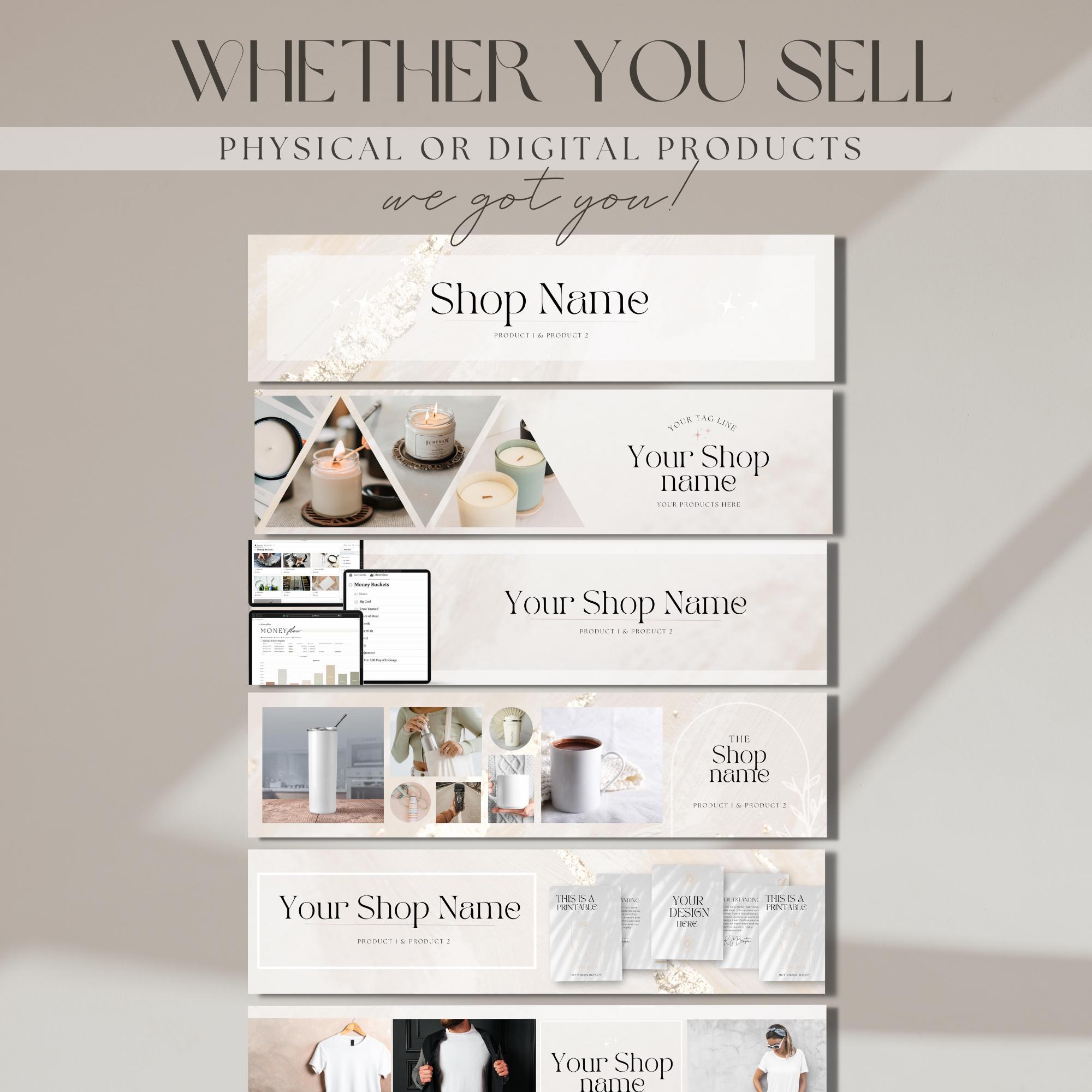 Etsy Shop Banner Mockup Cards - Canva Templates for a Perfect Etsy ...