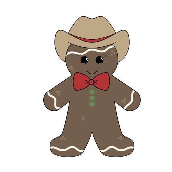 Cowboy Gingerbread Man - Etsy