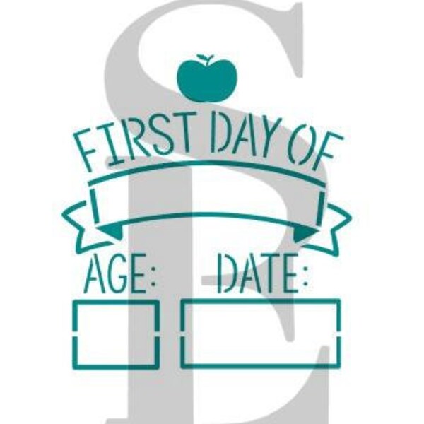 First Day of School Stencil - Etsy