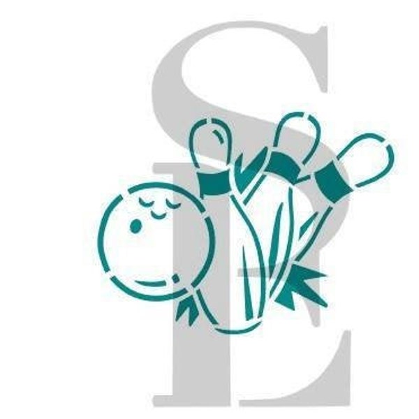 Bowling Craft Stencil - Etsy