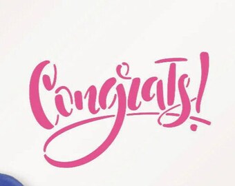 Congratulations Stencil Graduation Stencils Stencils for Cookies Cookie ...