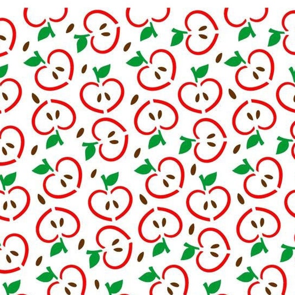 Apple Stencil - Etsy