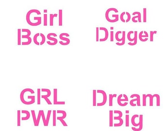 Girl Power Stencil | Etsy