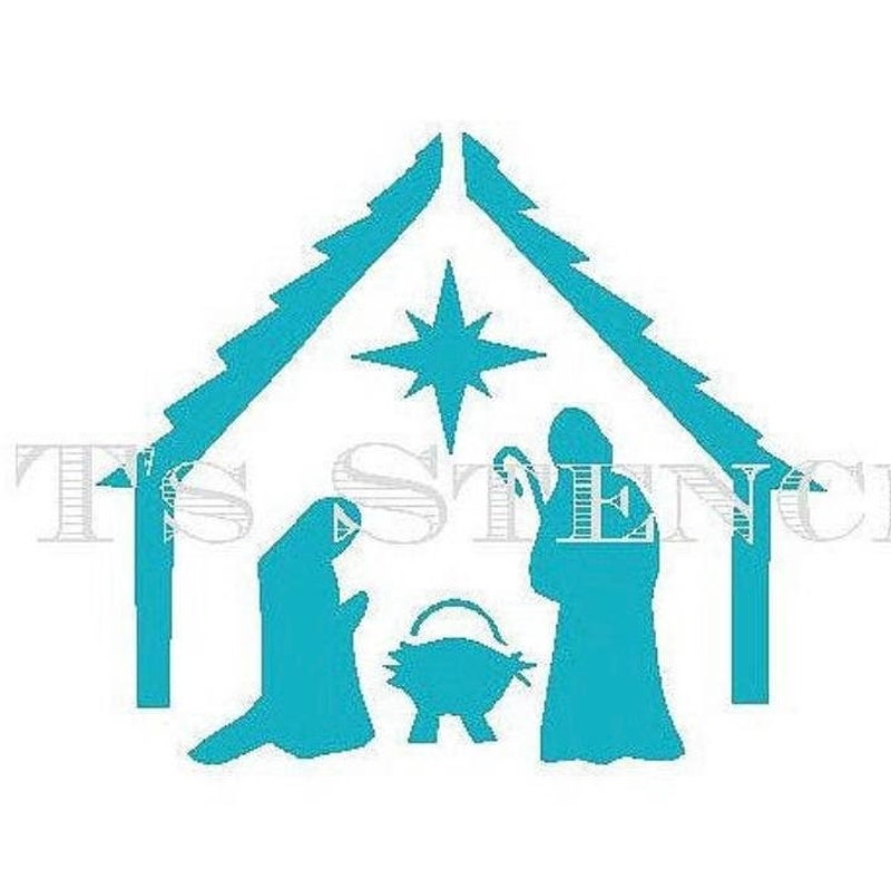 Nativity Stencil - Etsy