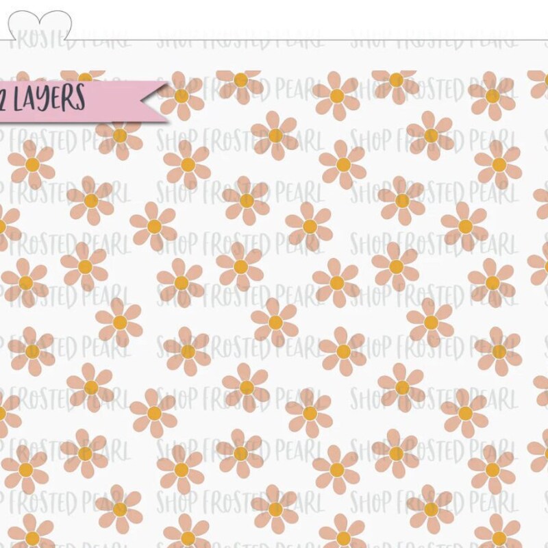 Daisy Stencil - Etsy