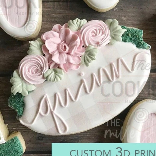Floral Plaque Cookie Cutter - Etsy