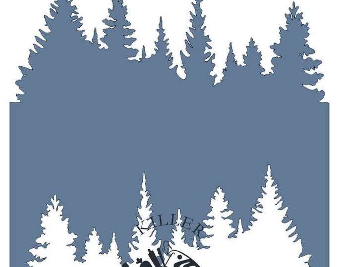 Fast Shipping Tree Line Stencil - Etsy