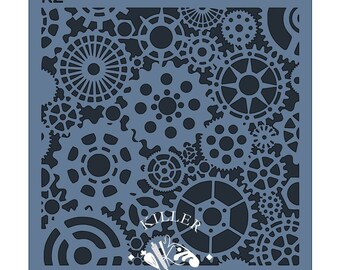 Gear stencil | Etsy