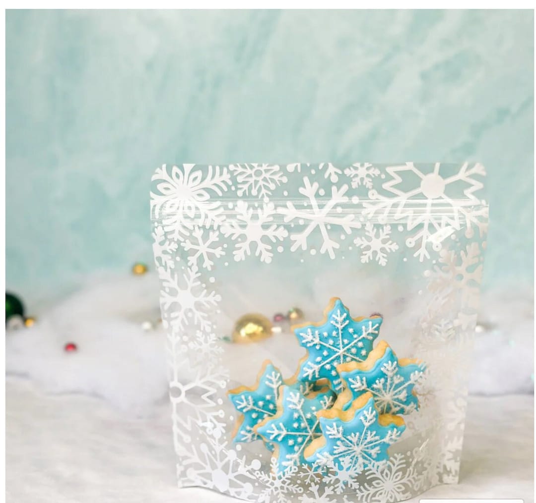 Fast Shipping Snowflake Bag, Cookie Bag, Christmas Packing, Christmas ...