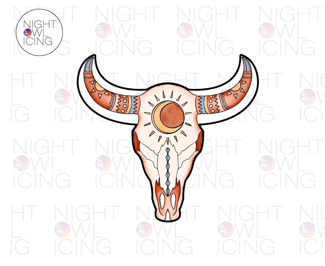 NEW Bull Skull Cookie Cutter by the Night Owl Icing, Skull Cookie ...