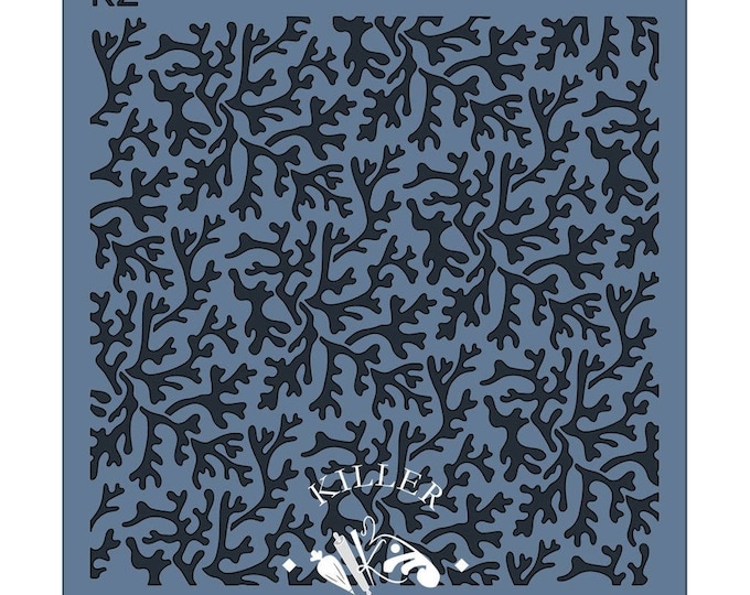 Coral Stencil Large Coral Stencils, Ocean Stencil, Coral Stencils ...