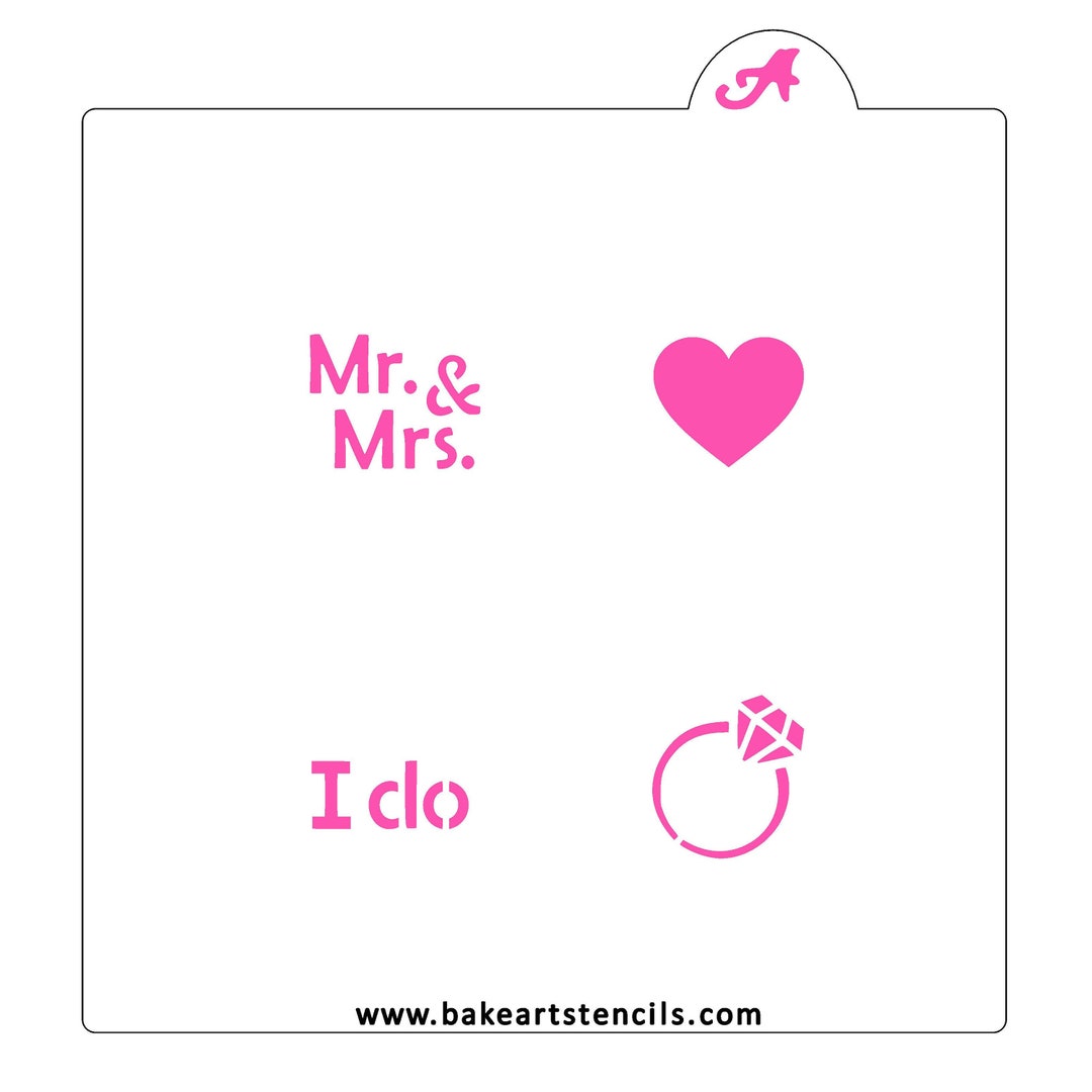 Fast Shipping!!! Wedding Oreo Stencil, Bridal Shower Stencil, Cookie ...